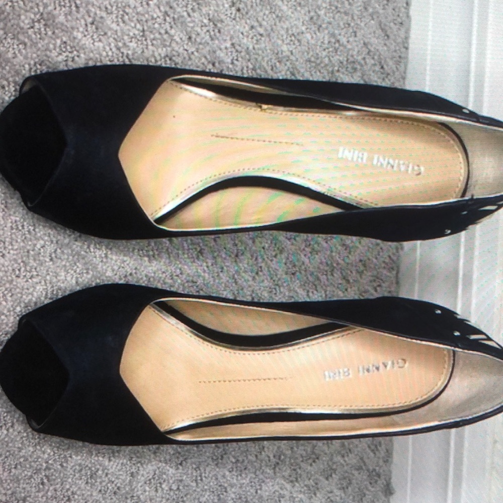 Gianni Bono Black & Gold Lexxa Heels - Gem